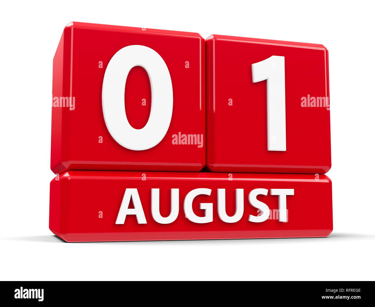 August 1 calendar hi-res stock photography and images - Alamy