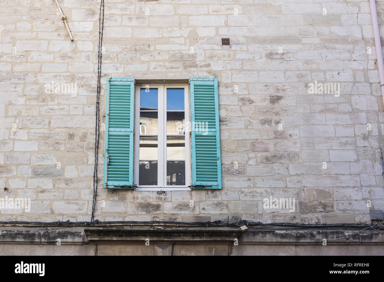 Design, architecture and exterior concept - White and turquoise window ...