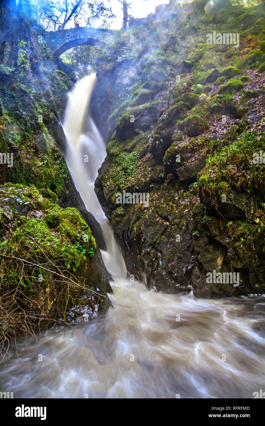 Aira Force Waterfall Cumbria UK Stock Photo - Alamy