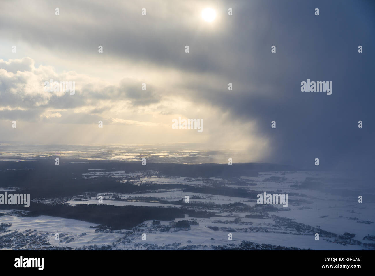 Aerial view winter storm clouds hi-res stock photography and images - Alamy