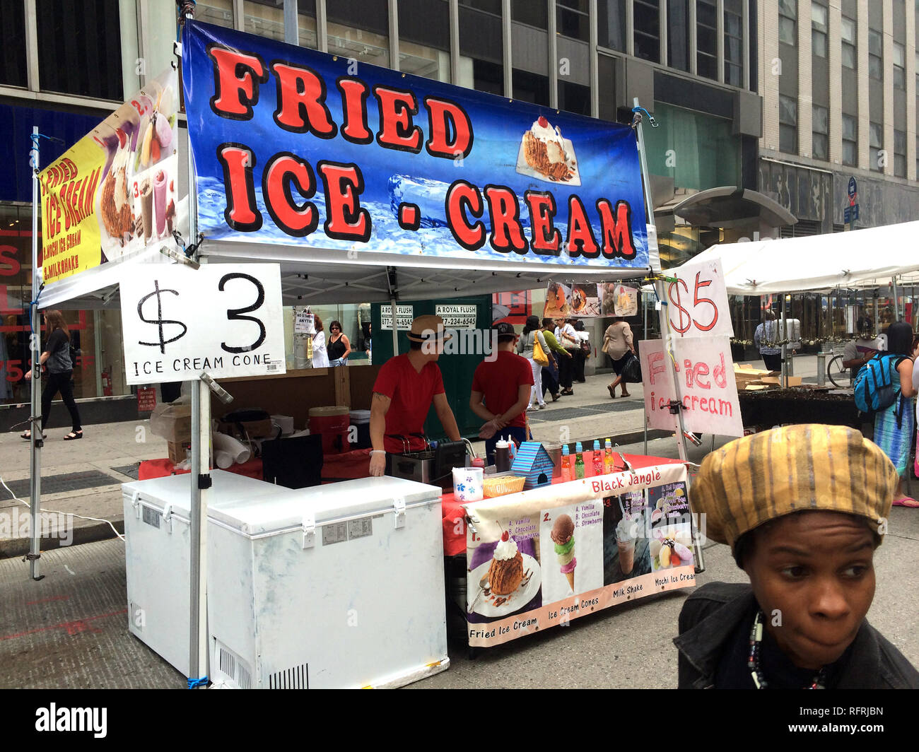 Fried Ice Cream stall Stock Photo - Alamy