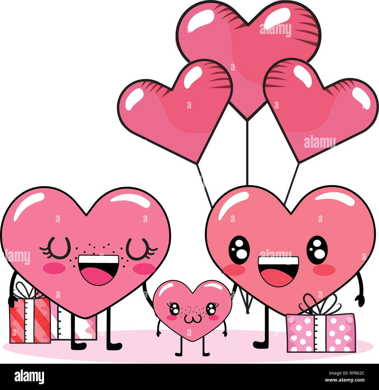 love heart couple cartoon Stock Vector Image & Art - Alamy