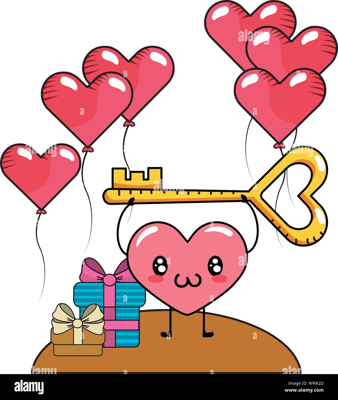 love heart cartoon Stock Vector Image & Art - Alamy