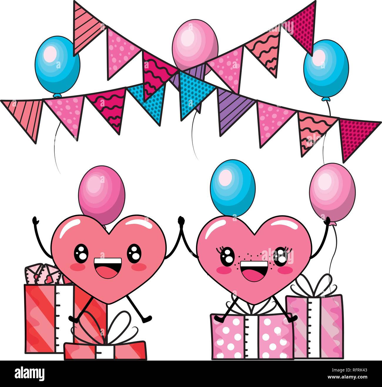 love heart couple cartoon Stock Vector Image & Art - Alamy