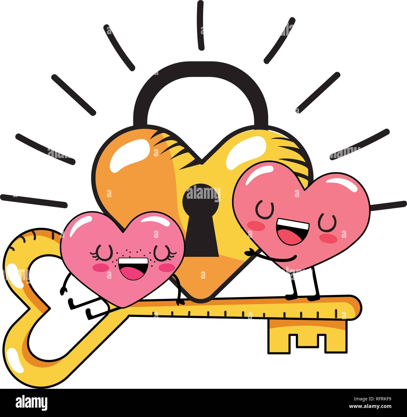 love heart couple cartoon Stock Vector Image & Art - Alamy