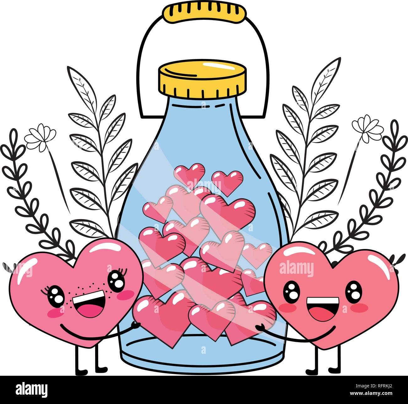 love heart couple cartoon Stock Vector Image & Art - Alamy