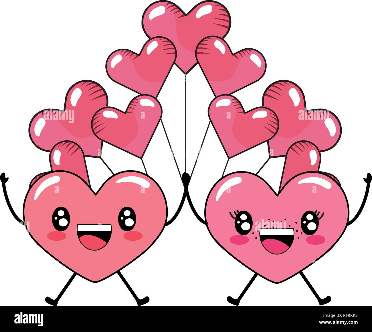 love heart couple cartoon Stock Vector Image & Art - Alamy