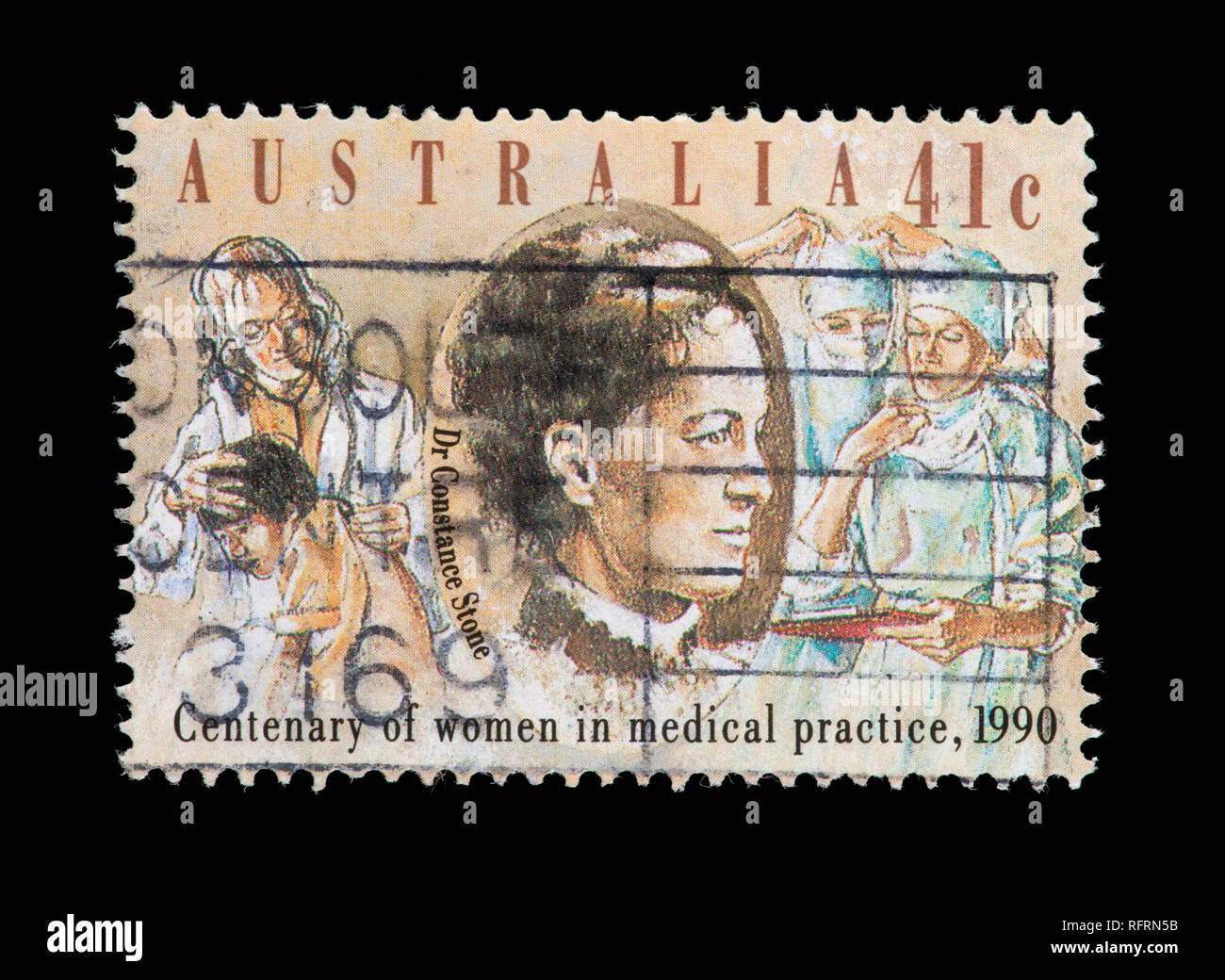 Postage stamp from Australia depicting Dr. Constance Stone, first woman ...