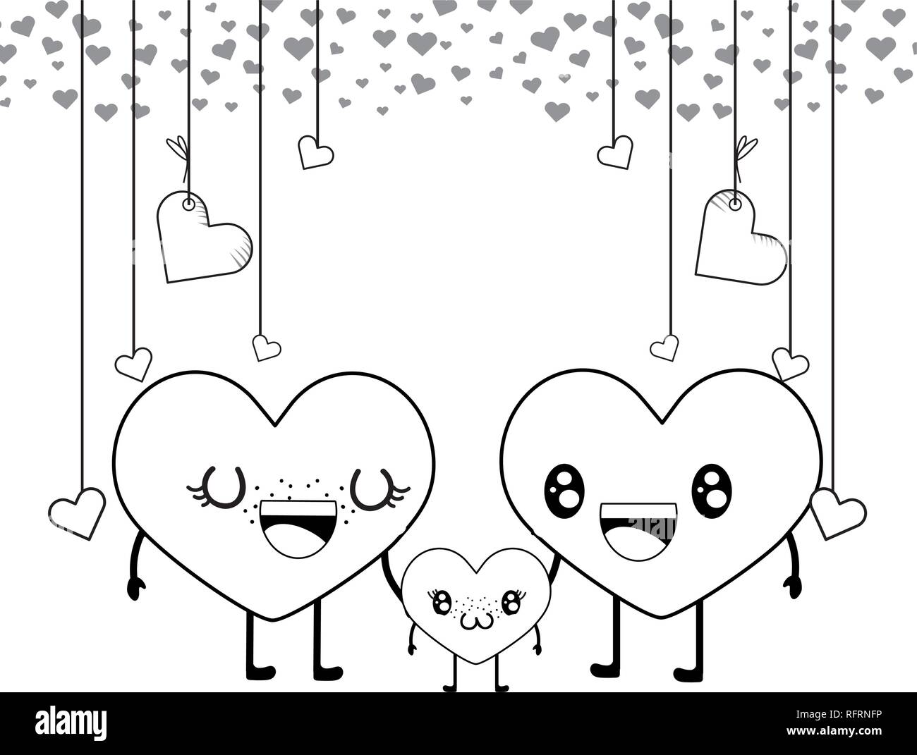 love heart couple cartoon Stock Vector Image & Art - Alamy