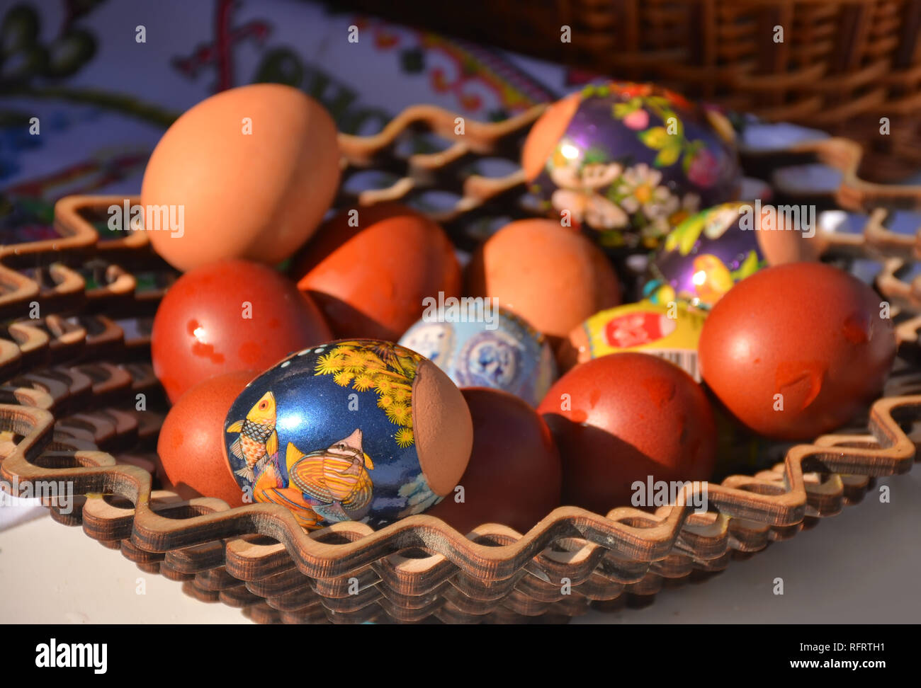 Russia. Saint-Petersburg. 07 April 2018. Consecration of eggs and ...