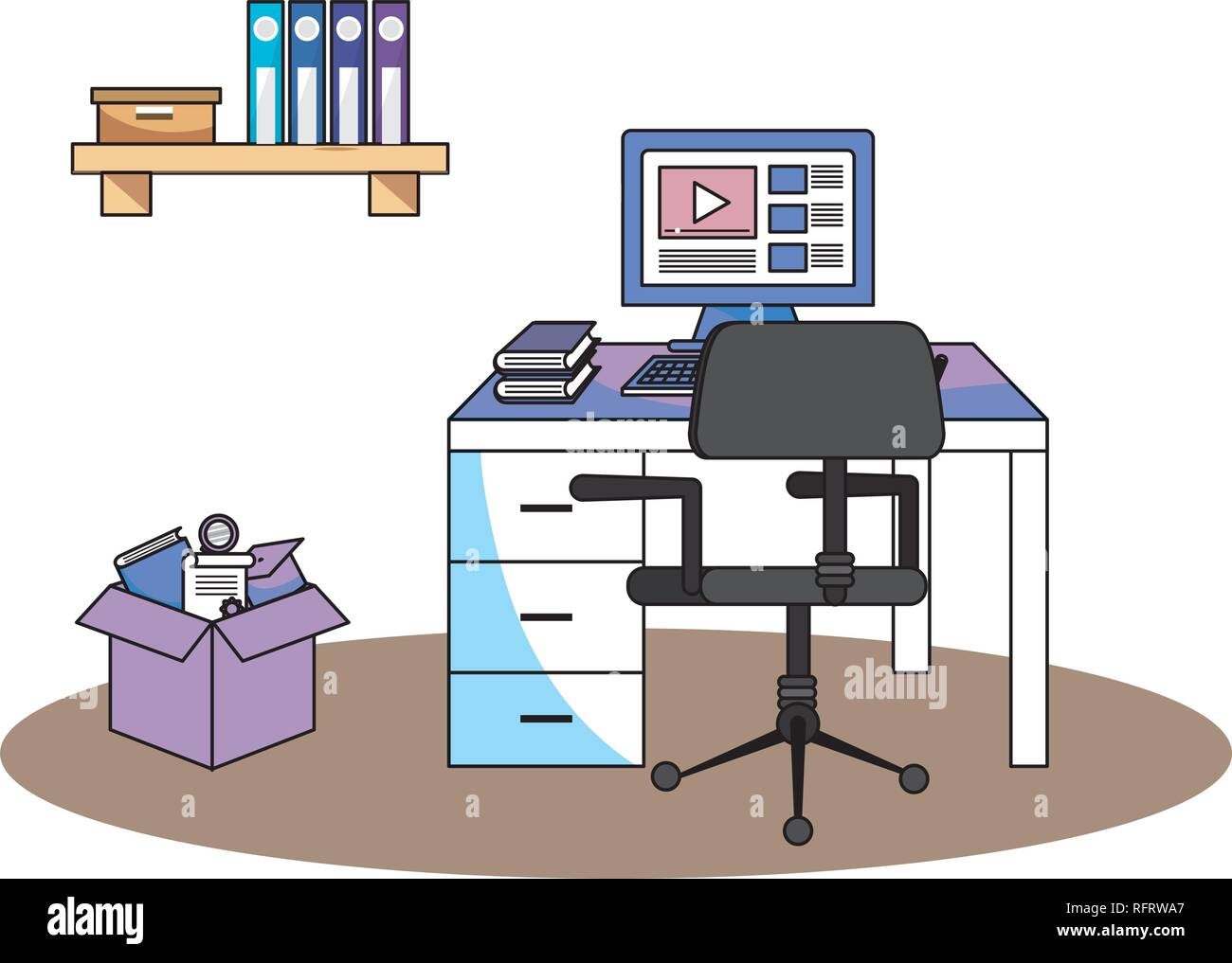 business office cartoon Stock Vector Image & Art - Alamy