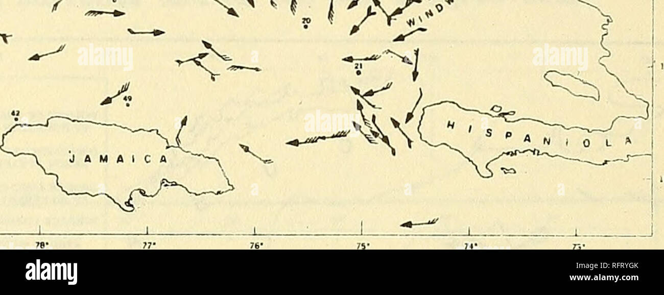 . Caribbean current survey : spring 1953. Ocean currents. %£=> T s X ...