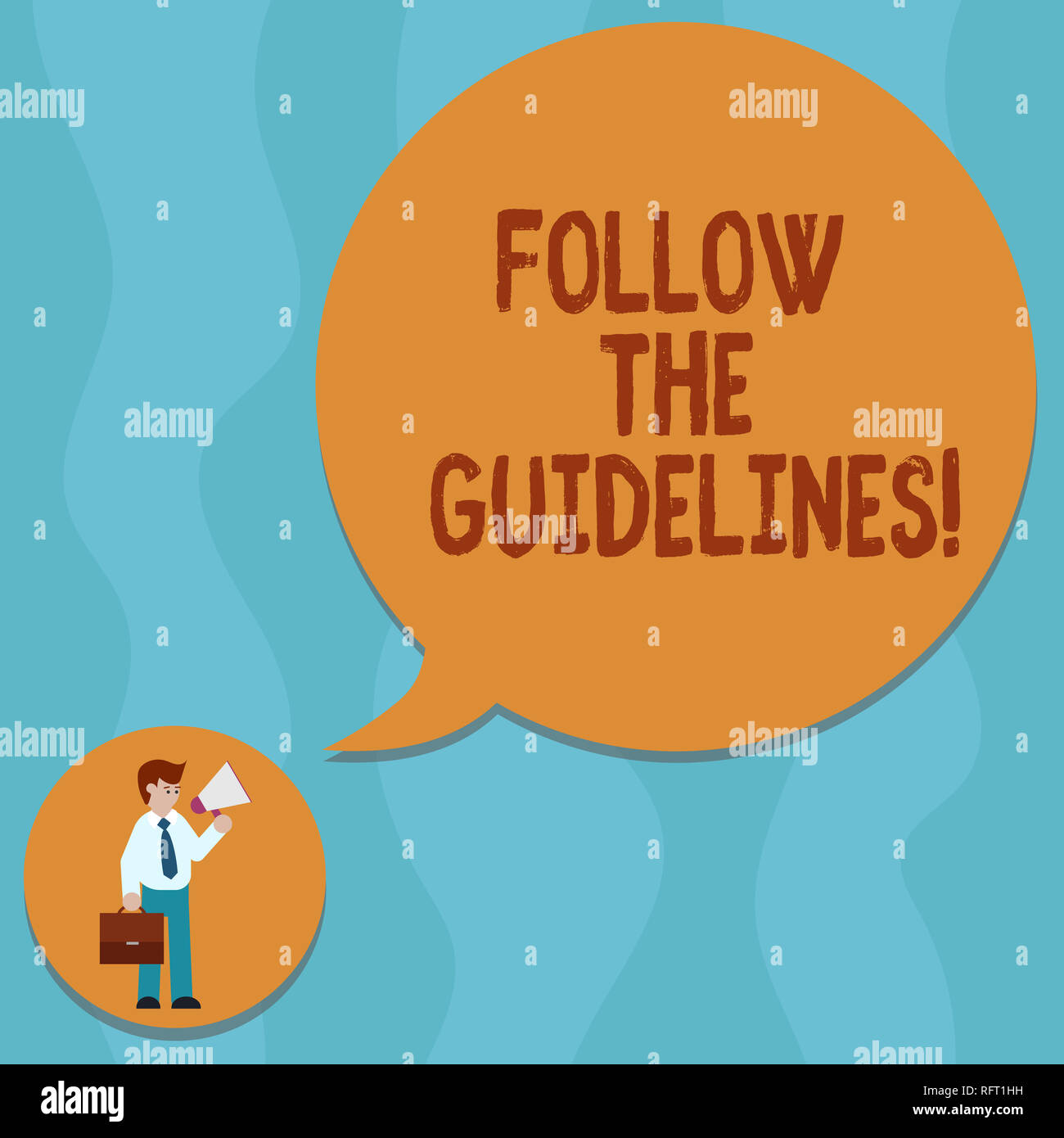 Conceptual hand writing showing Follow The Guidelines. Business photo ...