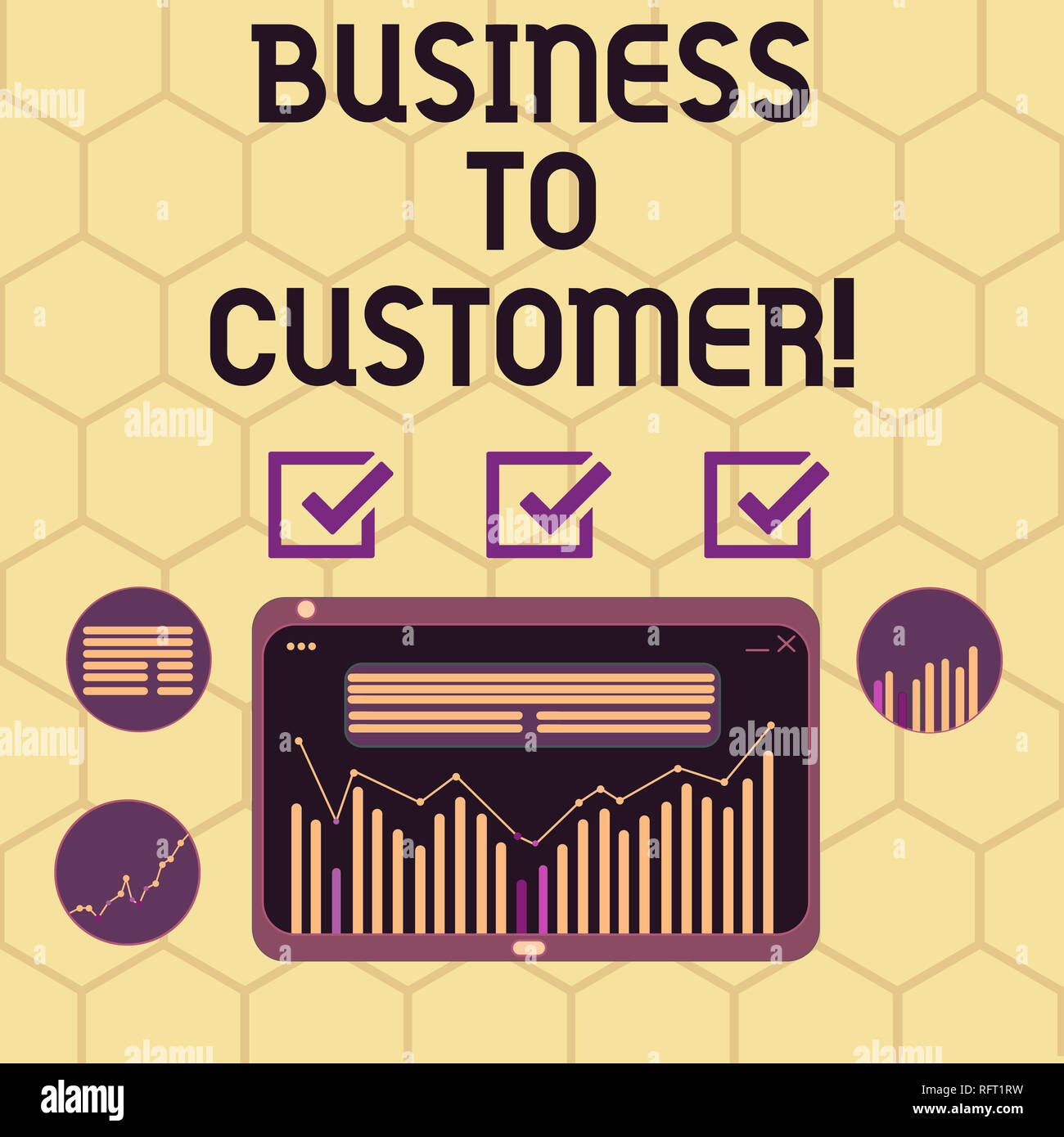 Conceptual hand writing showing Business To Customer. Business photo ...