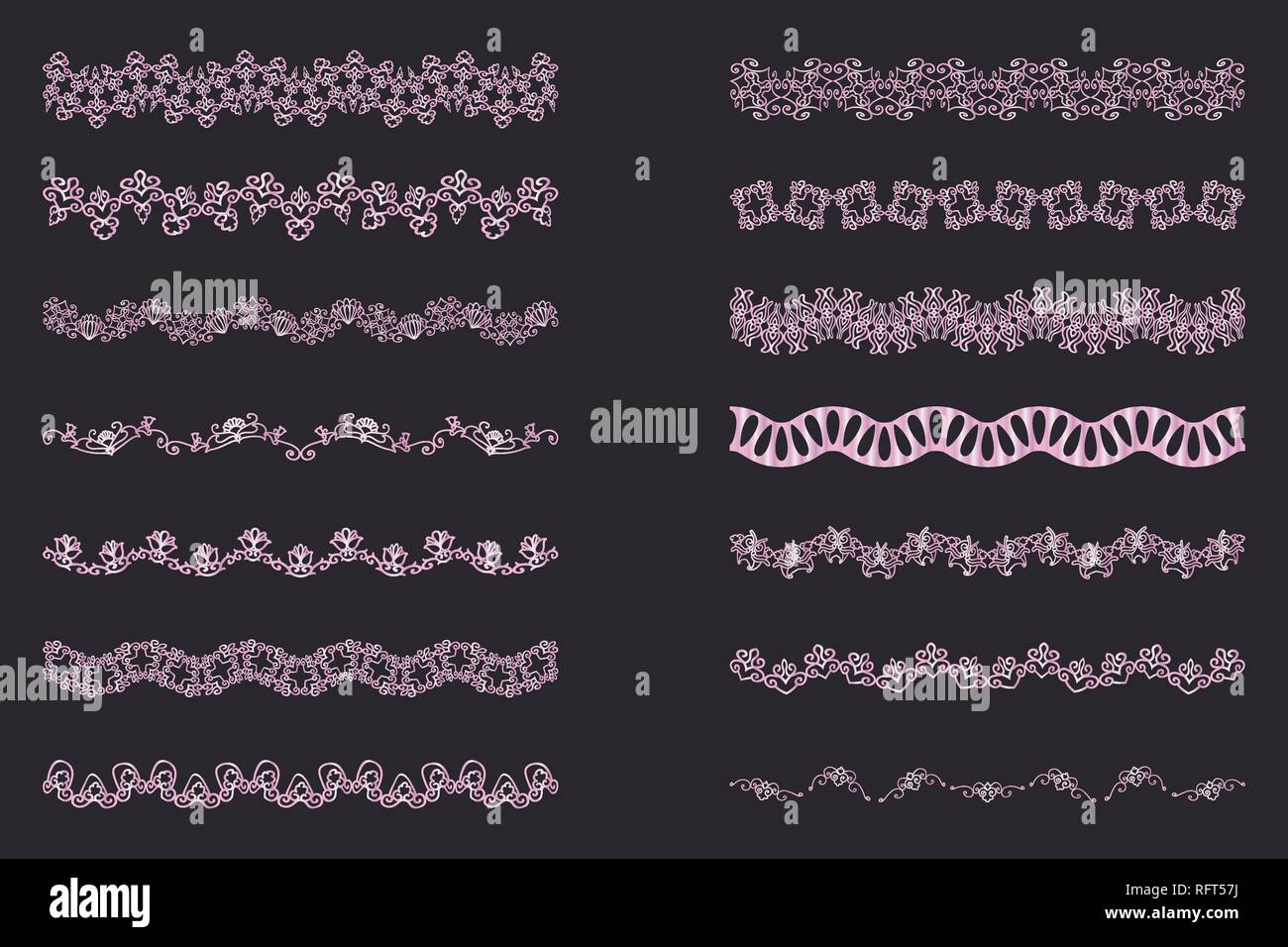 Elegant Lace Borders Frames Laser Cut, Picture Frames Stock Vector ...
