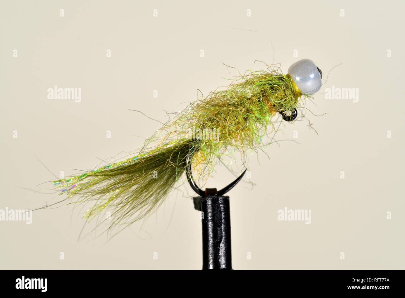 Balanced damsel trout fly Stock Photo - Alamy