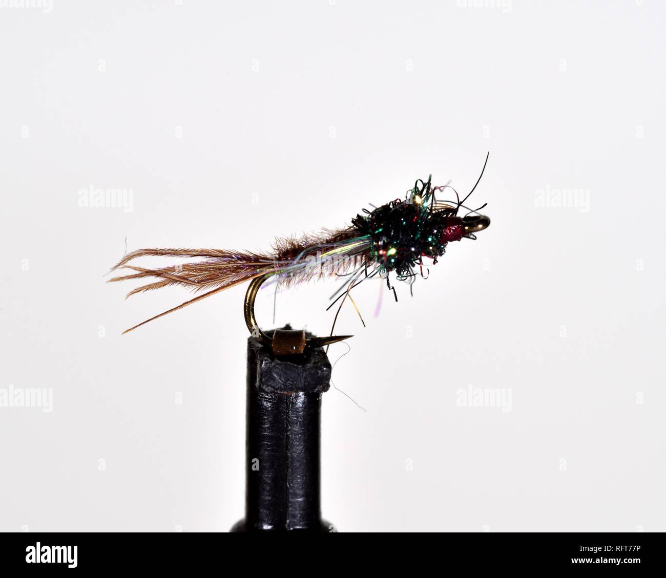 Blue Winged oilve nymph trout fly Stock Photo - Alamy