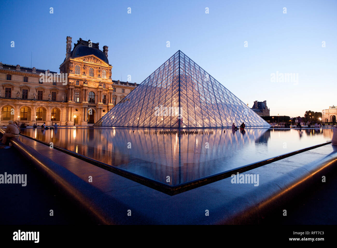 Louvre Museum and Pyramide, Paris, France, Europe Stock Photo - Alamy