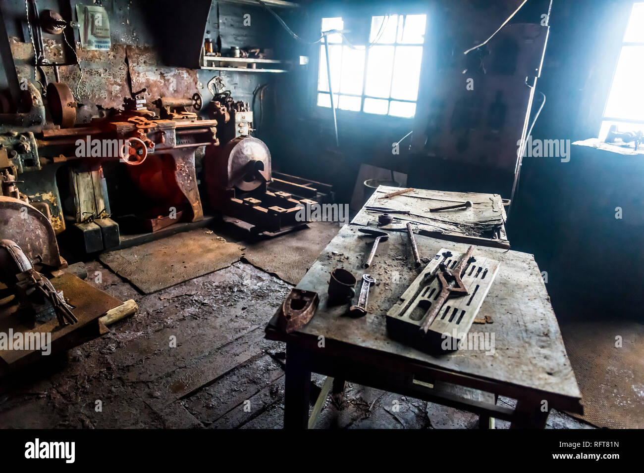 Historical workplace in the meteorological station Sedov in Tikhaya Bay ...
