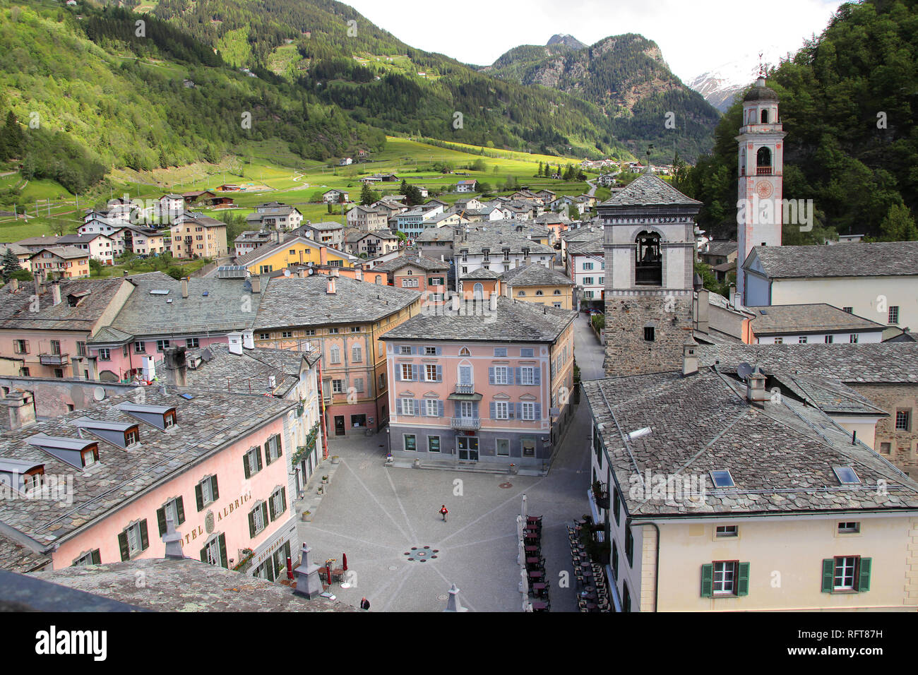Poschiavo, Canton of Graubunden (Grigioni), Switzerland, Europe Stock ...