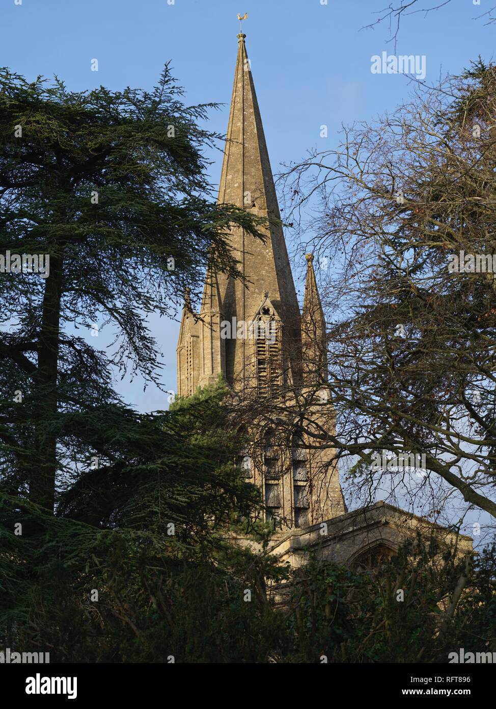 Parish church of St. Mary the virgin in Witney viewed from the Leys ...