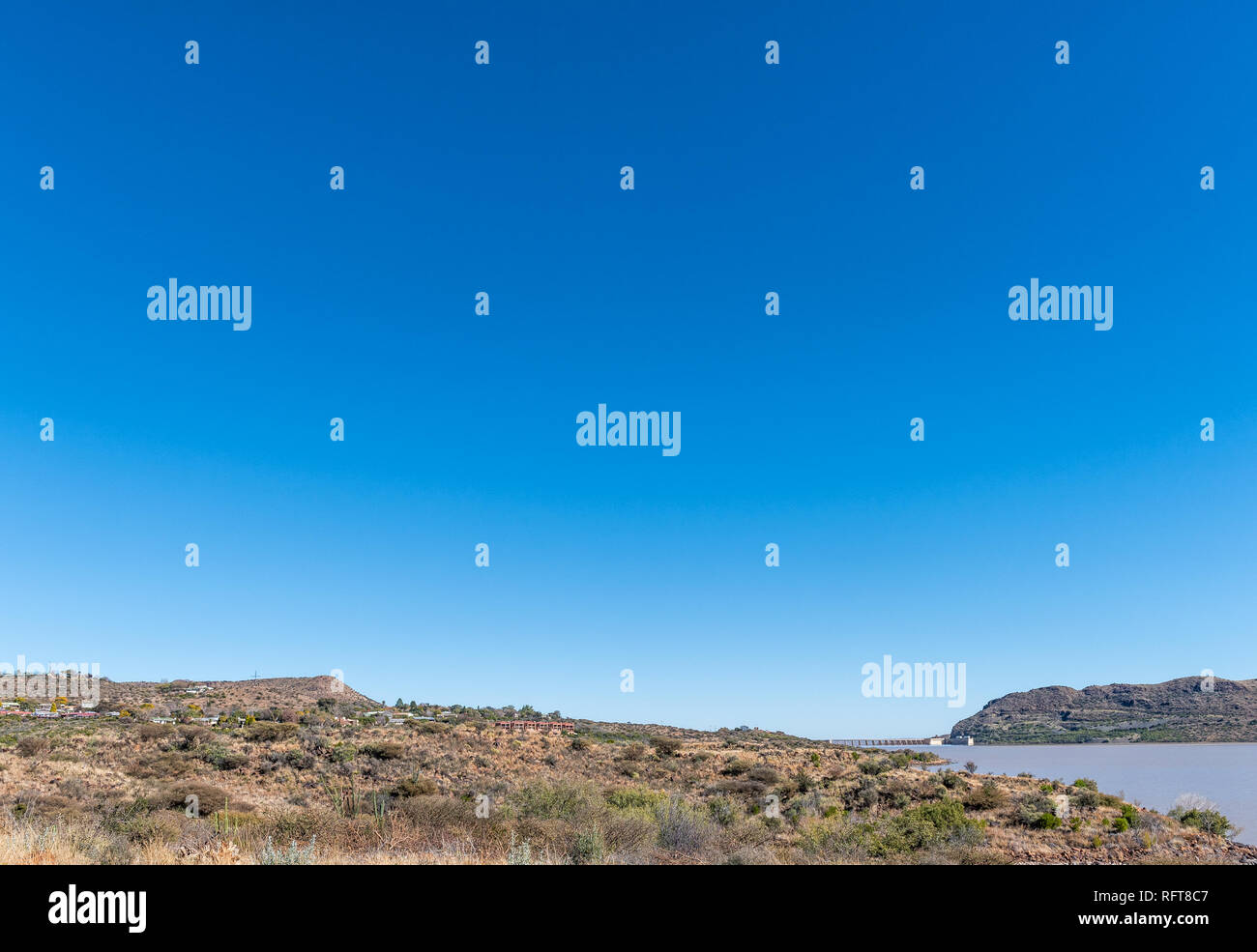 View of the the Vanderkloof town in the Northern Cape Province. The ...