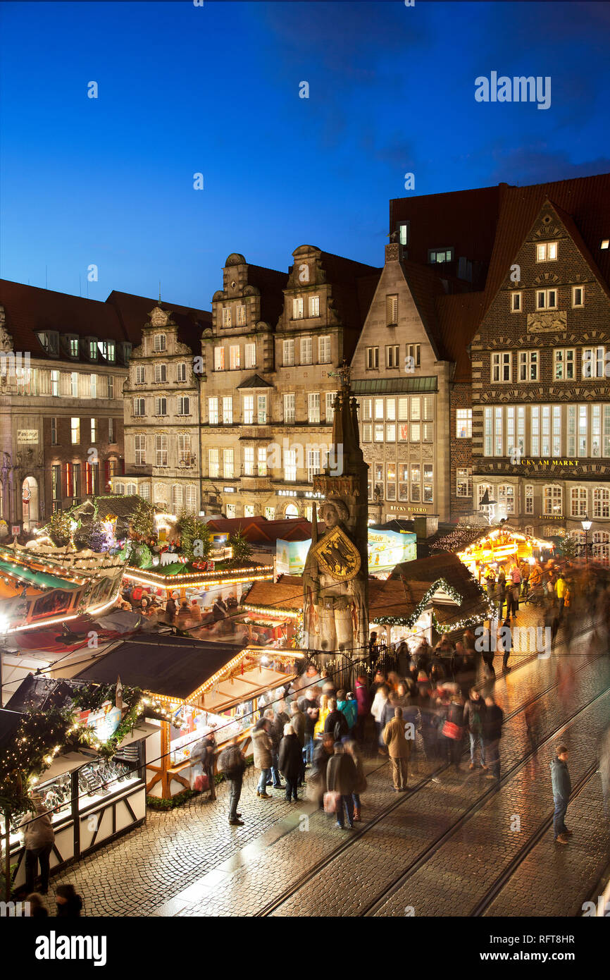 Market Square, Christmas markets, Bremen, Germany, Europe Stock Photo ...