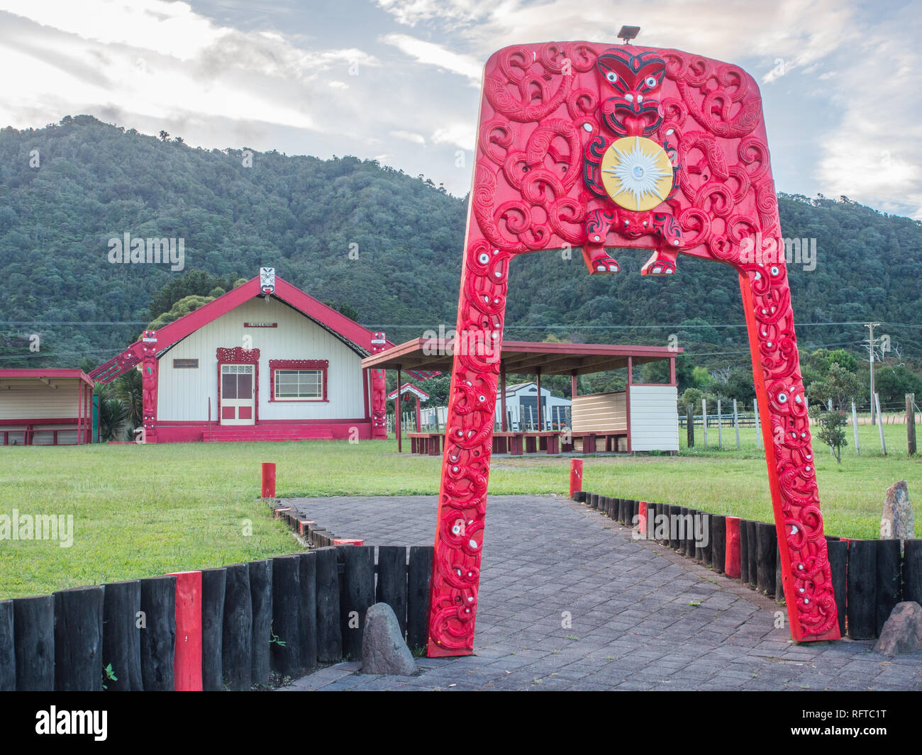 Otuwhare Marae, Omaio, East Cape, New Zealand Stock Photo - Alamy
