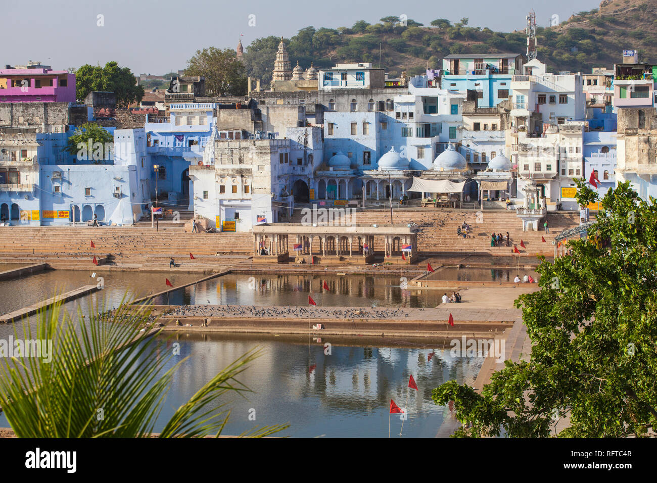 Bathing ghats, Pushkar, Rajasthan, India, Asia Stock Photo - Alamy