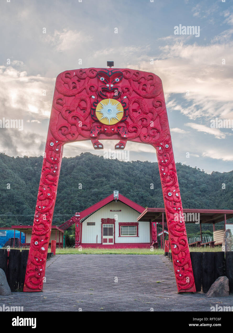 Otuwhare Marae, Omaio, East Cape, New Zealand Stock Photo - Alamy