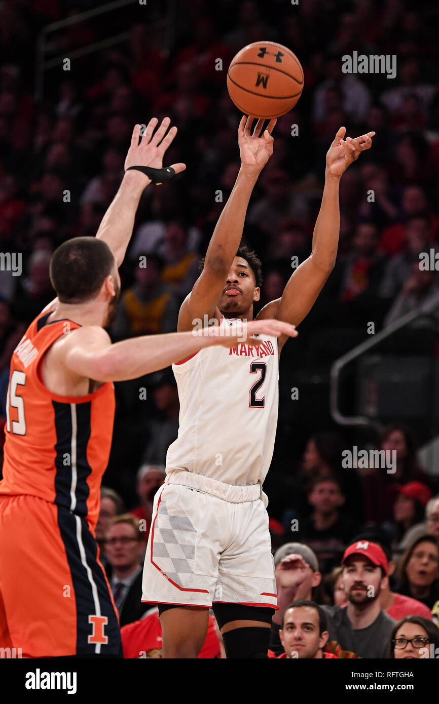 New York, New York, USA. 26th Jan, 2019. Maryland Terrapins guard AARON ...