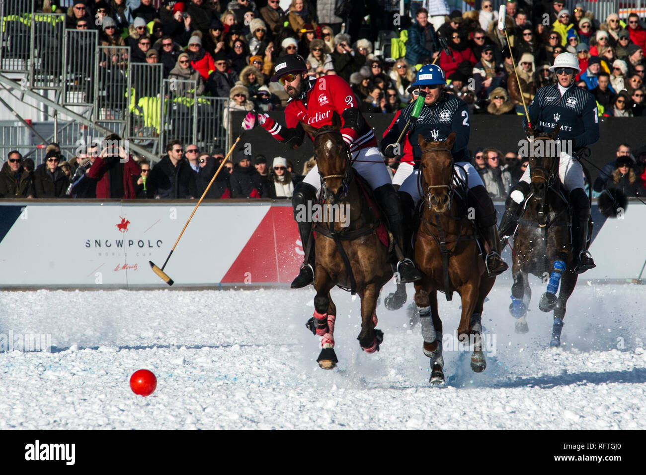 St Moritz, Switzerland. 26th January, 2019. Snow Polo World Cup ...