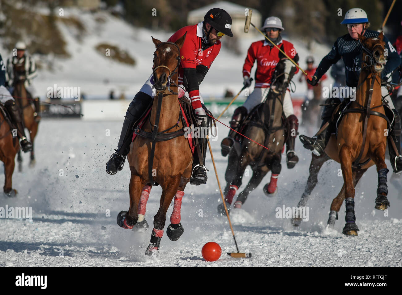 St Moritz, Switzerland. 26th January, 2019. Snow Polo World Cup ...