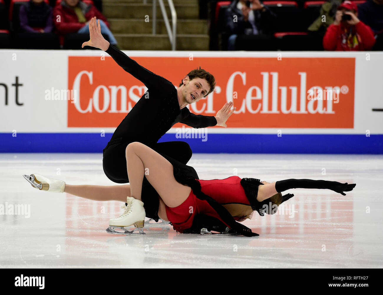 Detroit, Michigan, USA. 25th Jan, 2019. ELICIA REYNOLDS AND STEPHEN ...