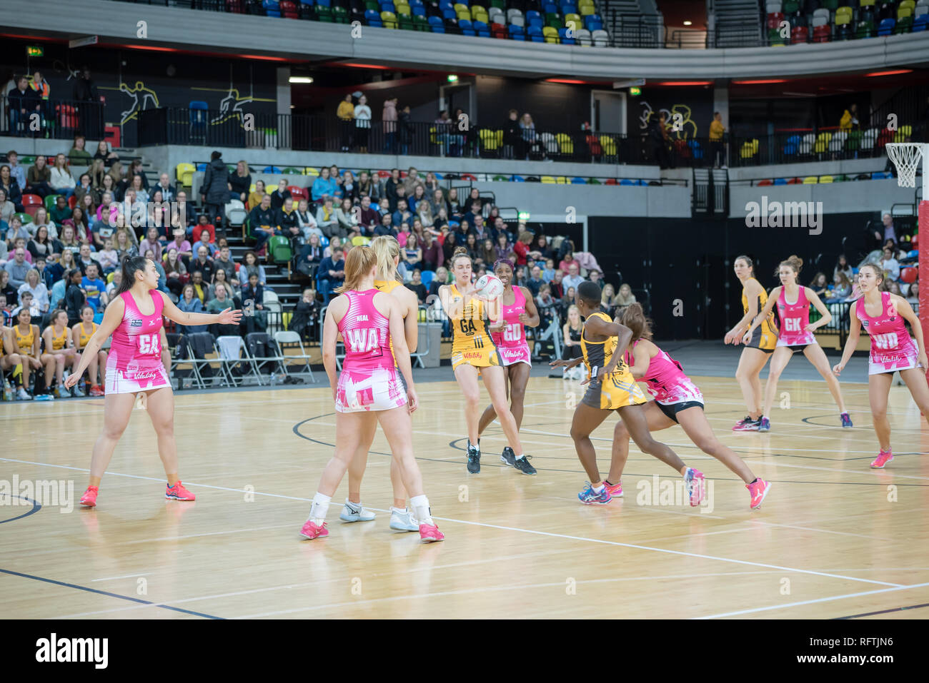 London, UK. 26 January 2019. London Pulse took on Wasp Netball at the ...