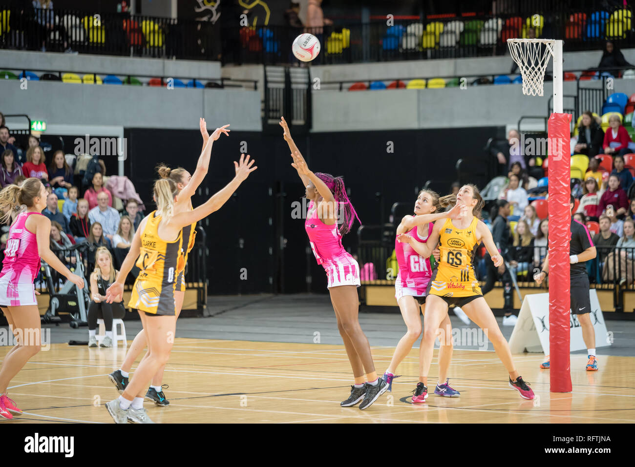 London, UK. 26 January 2019. London Pulse took on Wasp Netball at the ...