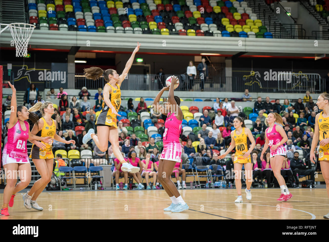 London, UK. 26 January 2019. London Pulse took on Wasp Netball at the ...