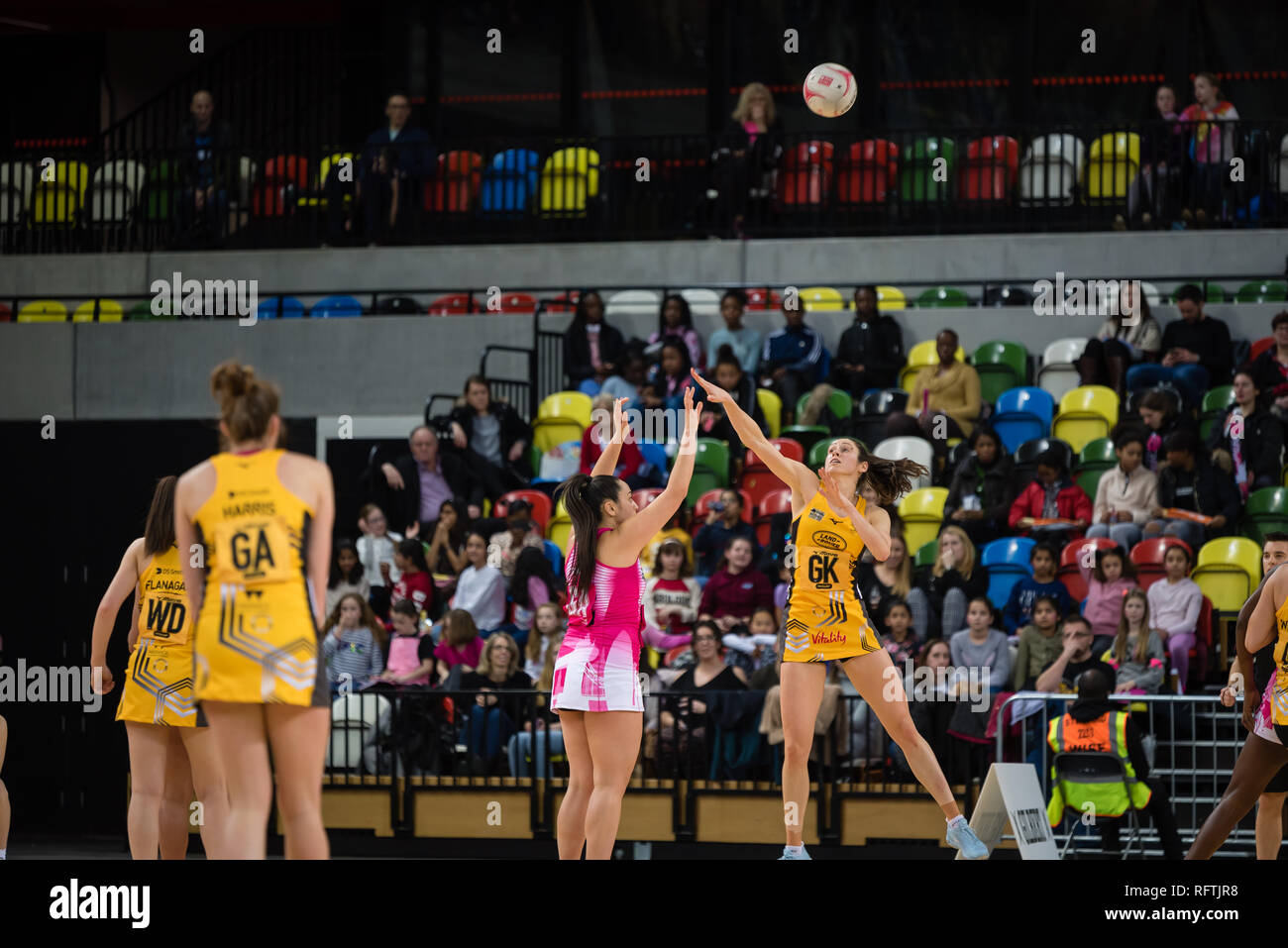 London, UK. 26 January 2019. London Pulse took on Wasp Netball at the ...