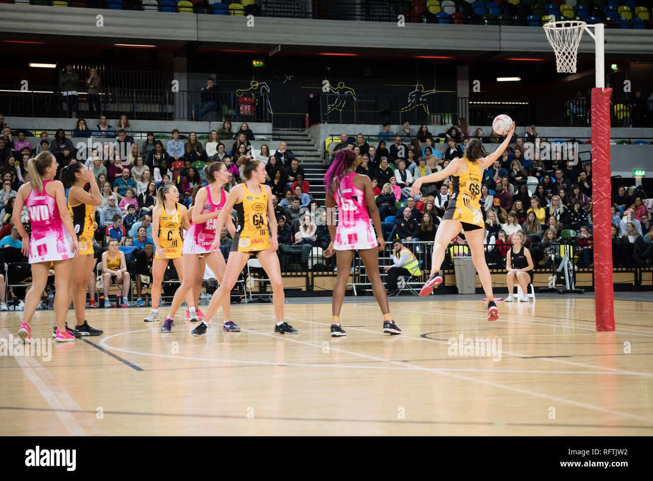 London, UK. 26 January 2019. London Pulse took on Wasp Netball at the ...