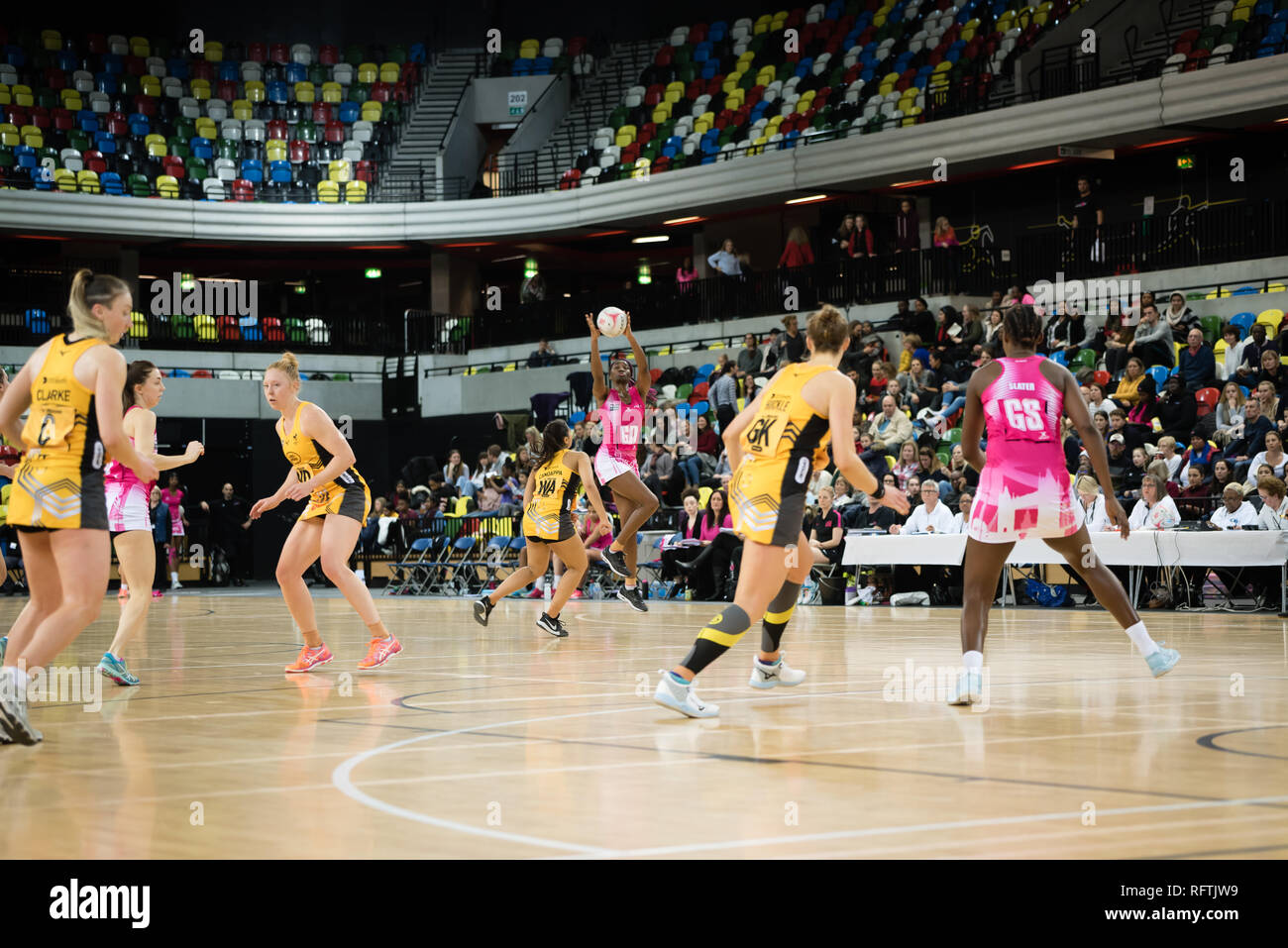 London, UK. 26 January 2019. London Pulse took on Wasp Netball at the ...