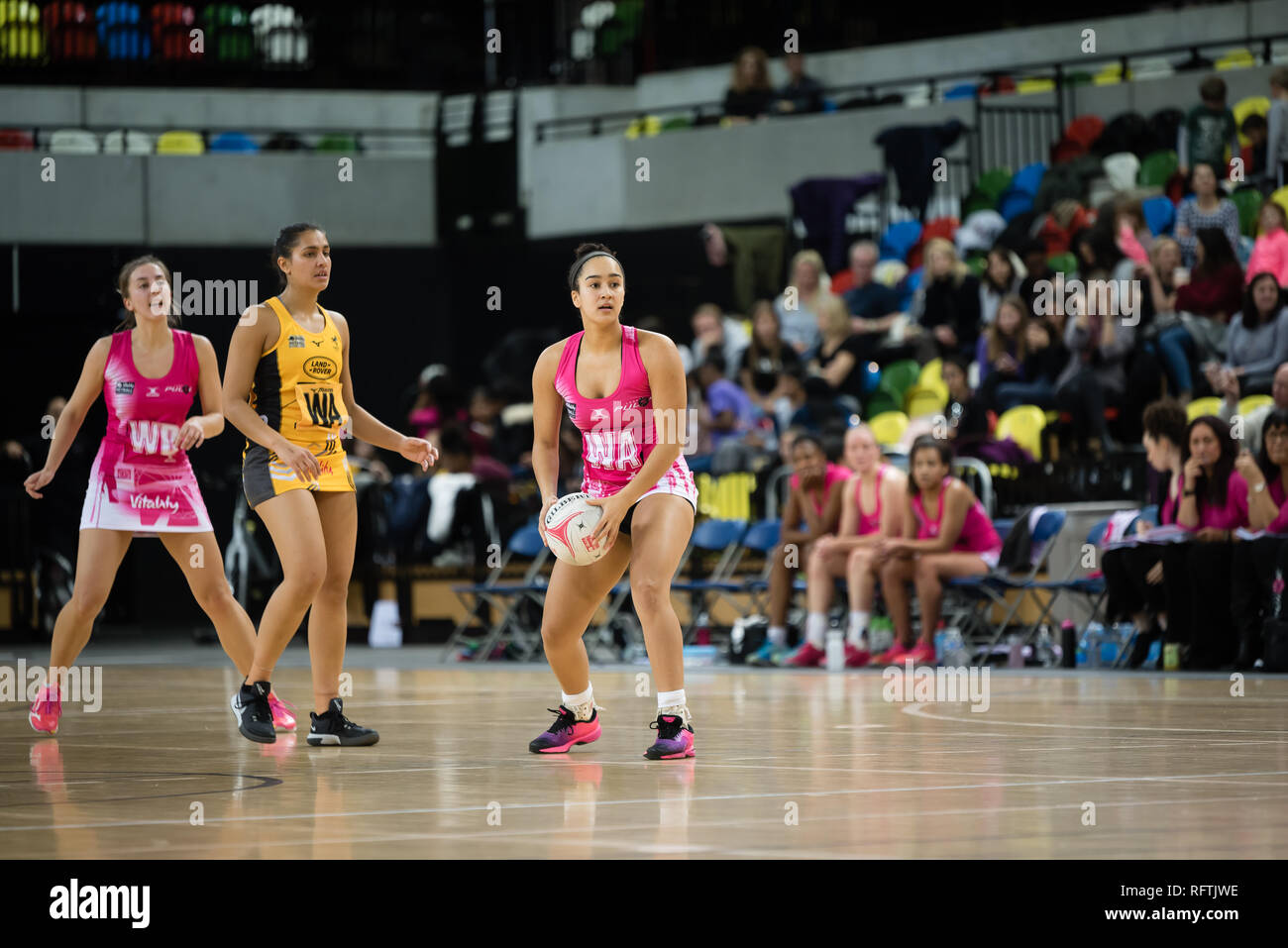 London, UK. 26 January 2019. London Pulse took on Wasp Netball at the ...
