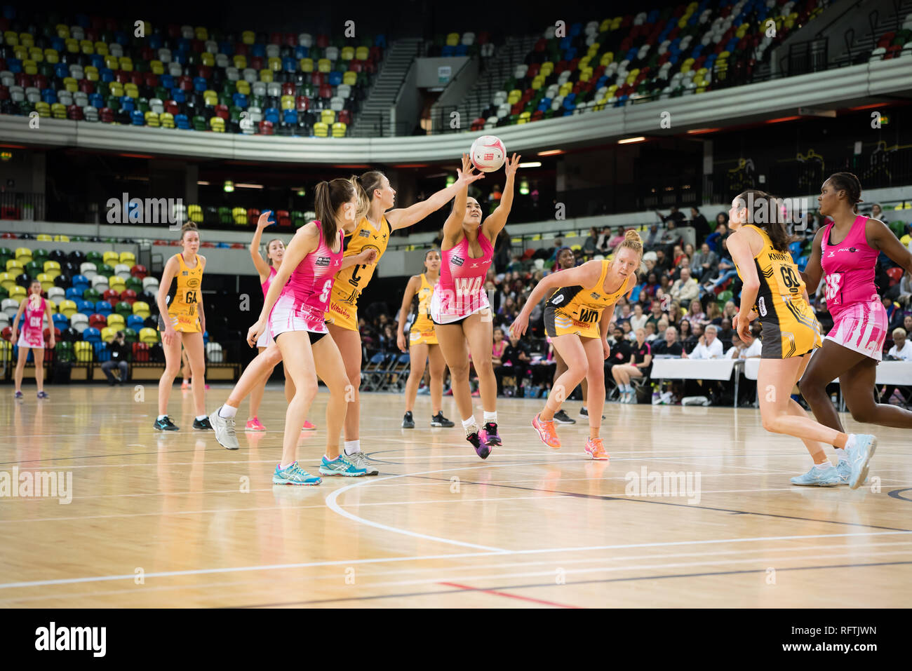 London, UK. 26 January 2019. London Pulse took on Wasp Netball at the ...
