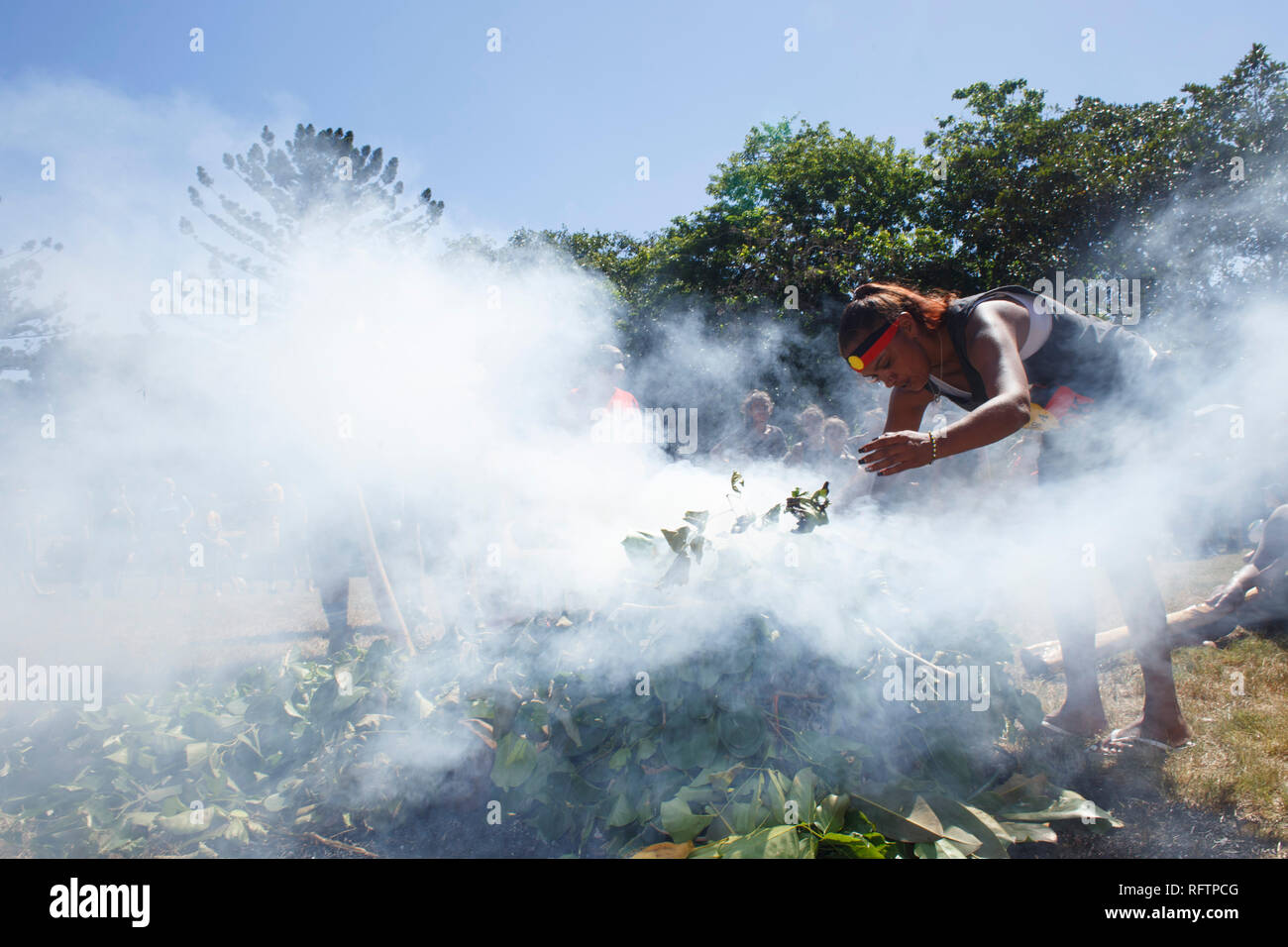 Aboriginal smoking ceremony hi-res stock photography and images - Alamy