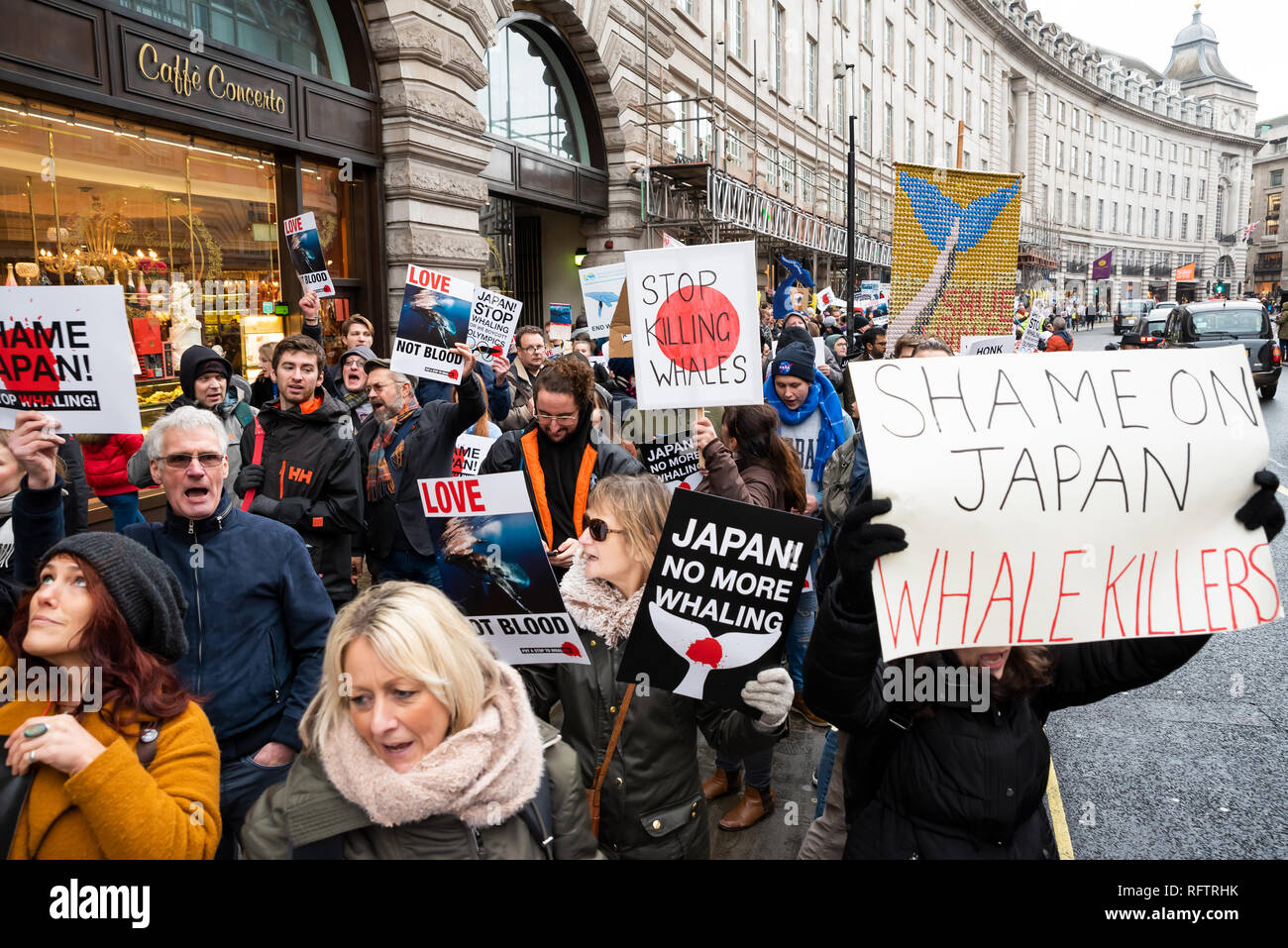 London, UK. 26th January 2019. London protest against the resumption of ...