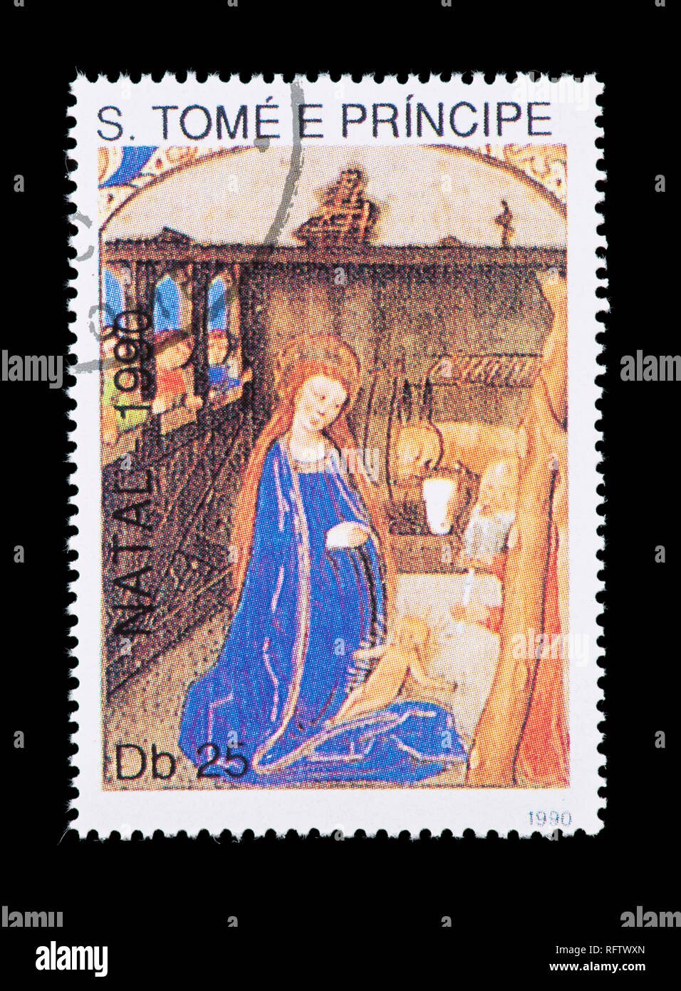 Postage stamp from the Saint Thomas and Prince Islands depicting Mary ...
