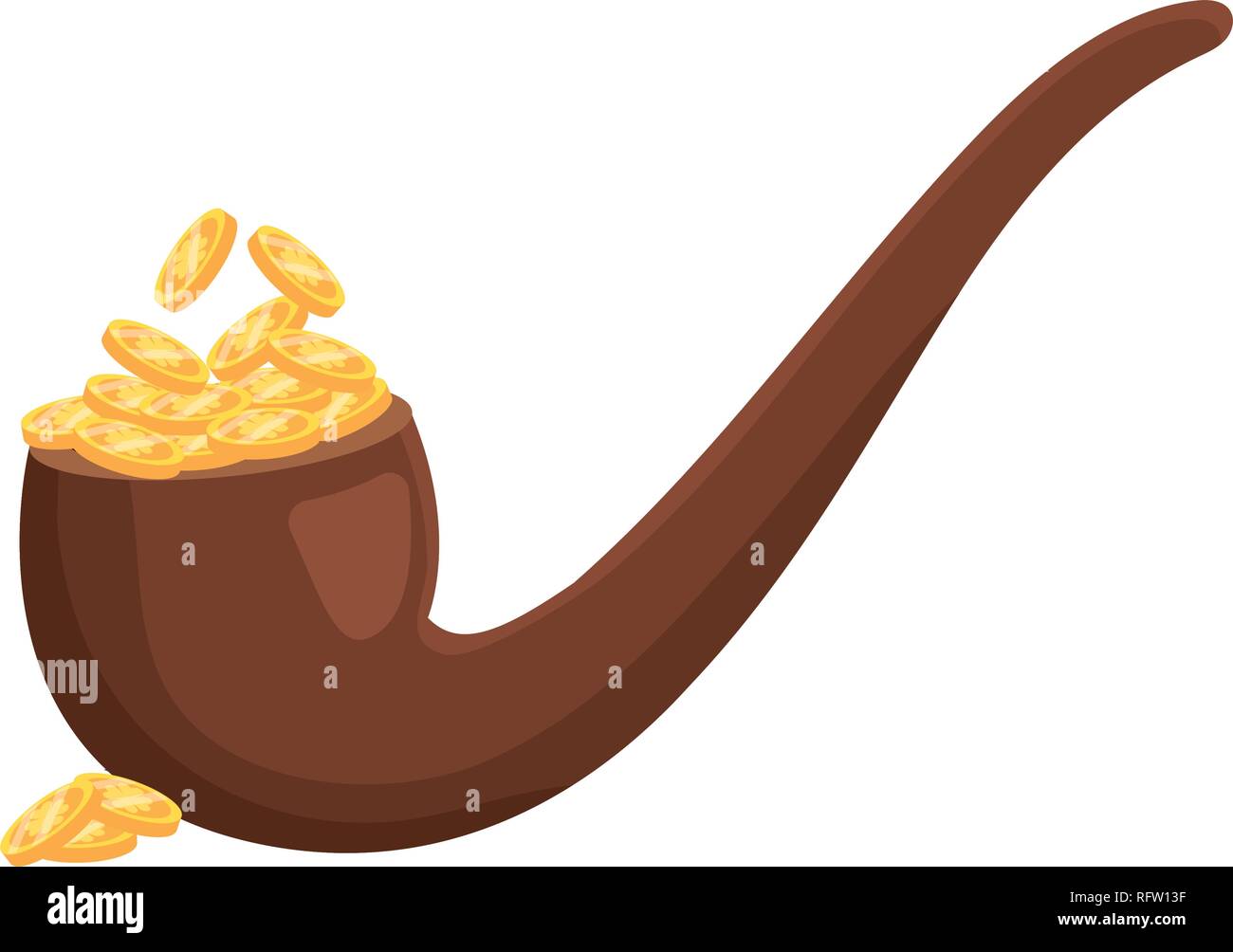 pipe full of gold Stock Vector Image & Art - Alamy