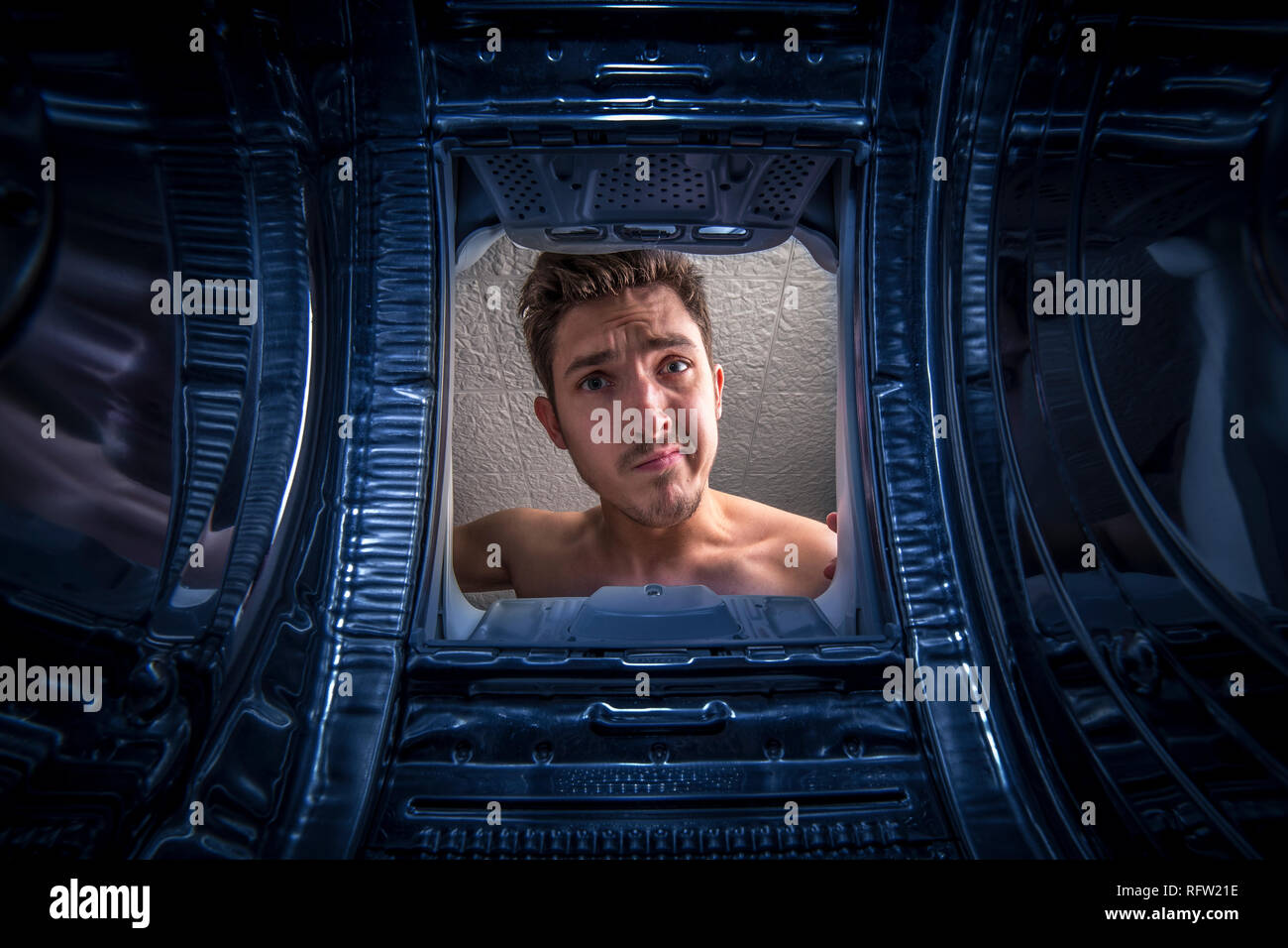 From inside washing machine hi-res stock photography and images - Alamy