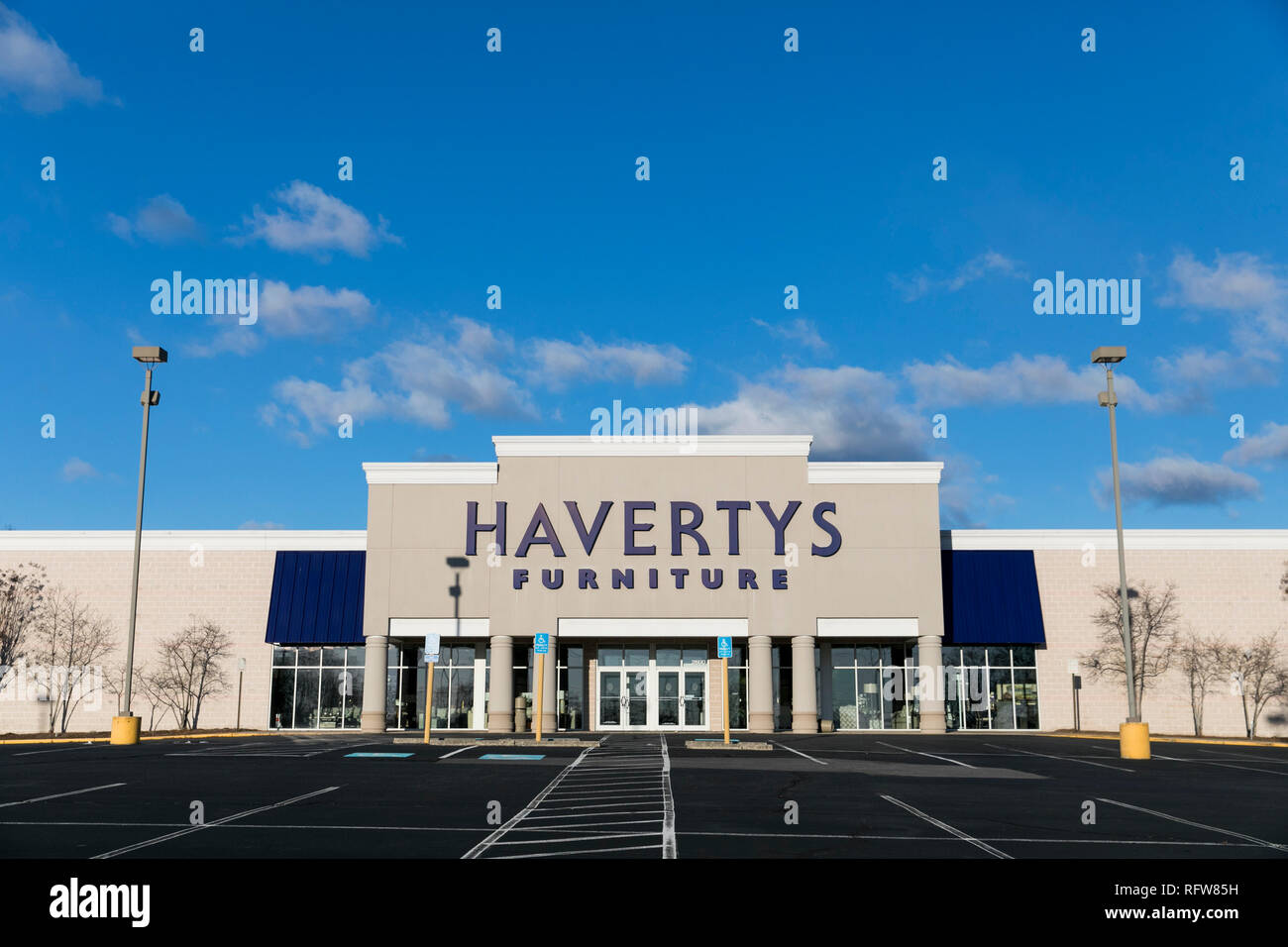 A logo sign outside of a Havertys retail store location in Woodbridge ...