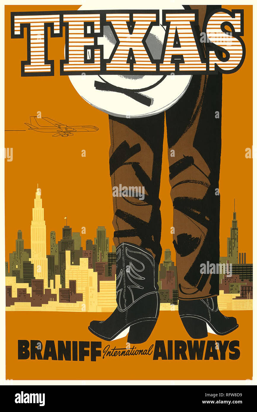 Vintage texas poster hi-res stock photography and images - Alamy