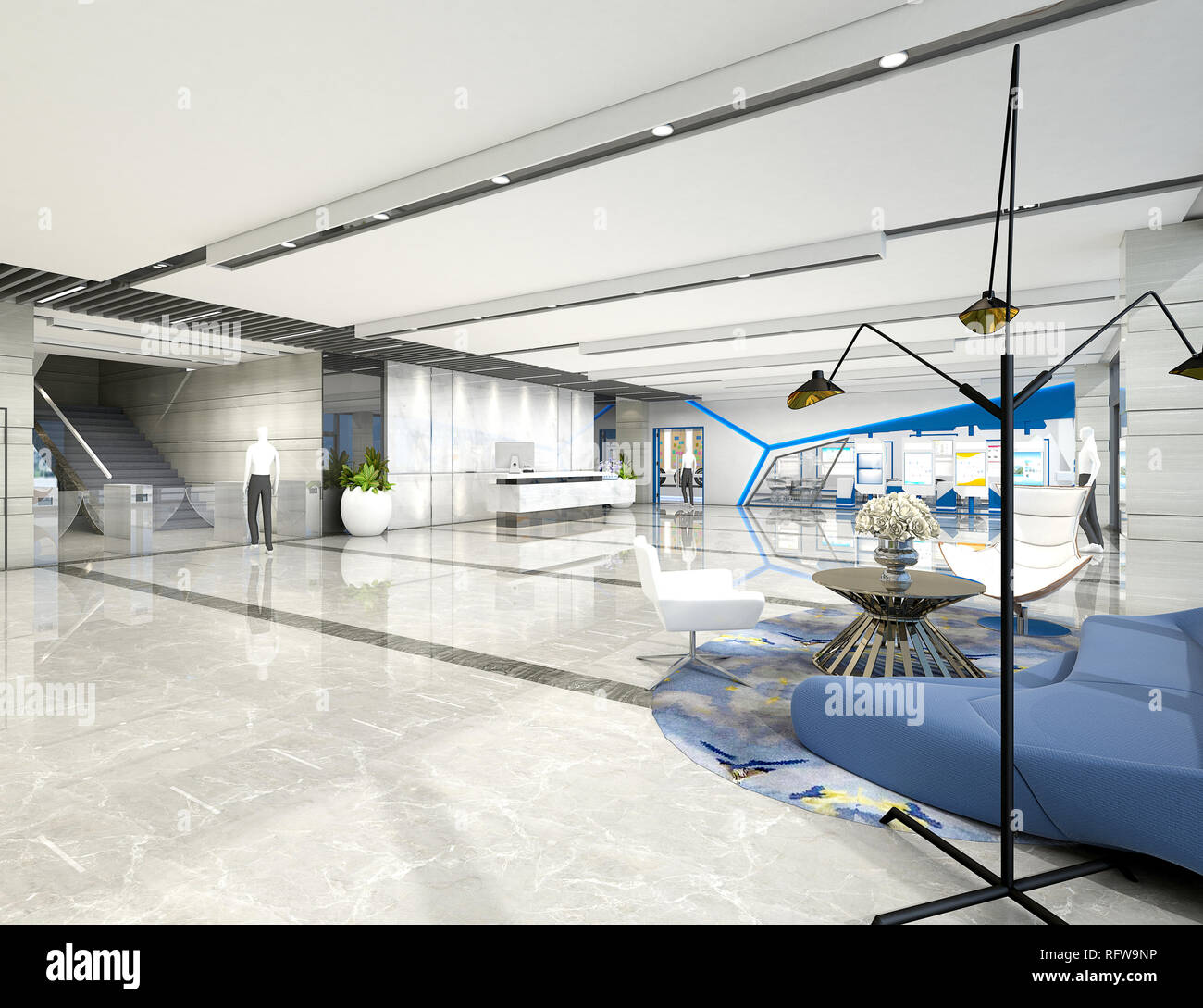 Office lobby interior modern hi-res stock photography and images - Alamy